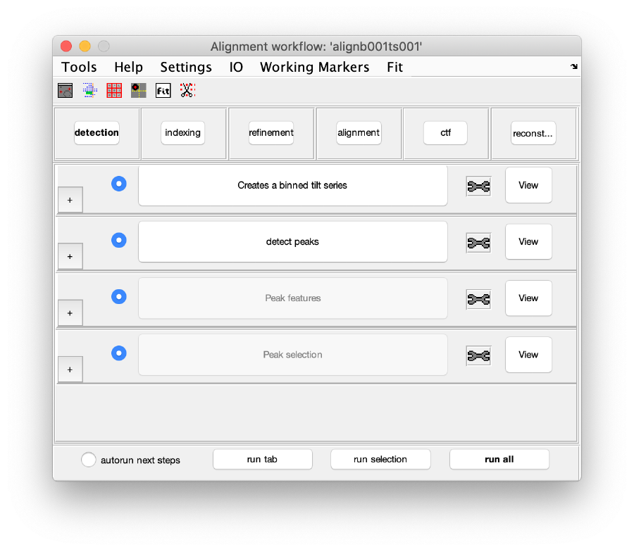 Walkthrough on GUI based tilt series alignment - Dynamo