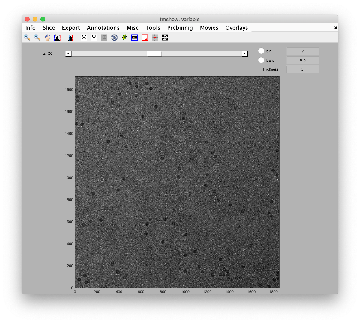 Walkthrough on GUI based tilt series alignment - Dynamo